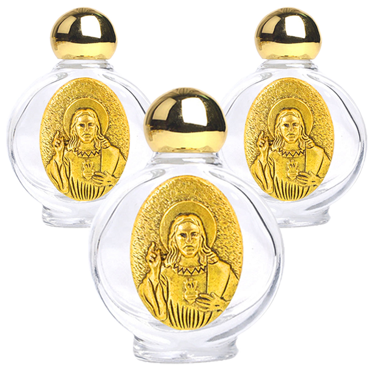 3-Pack Holy Water 15mL Jesus Christ Vials Blessed by Pope Francis – BHW