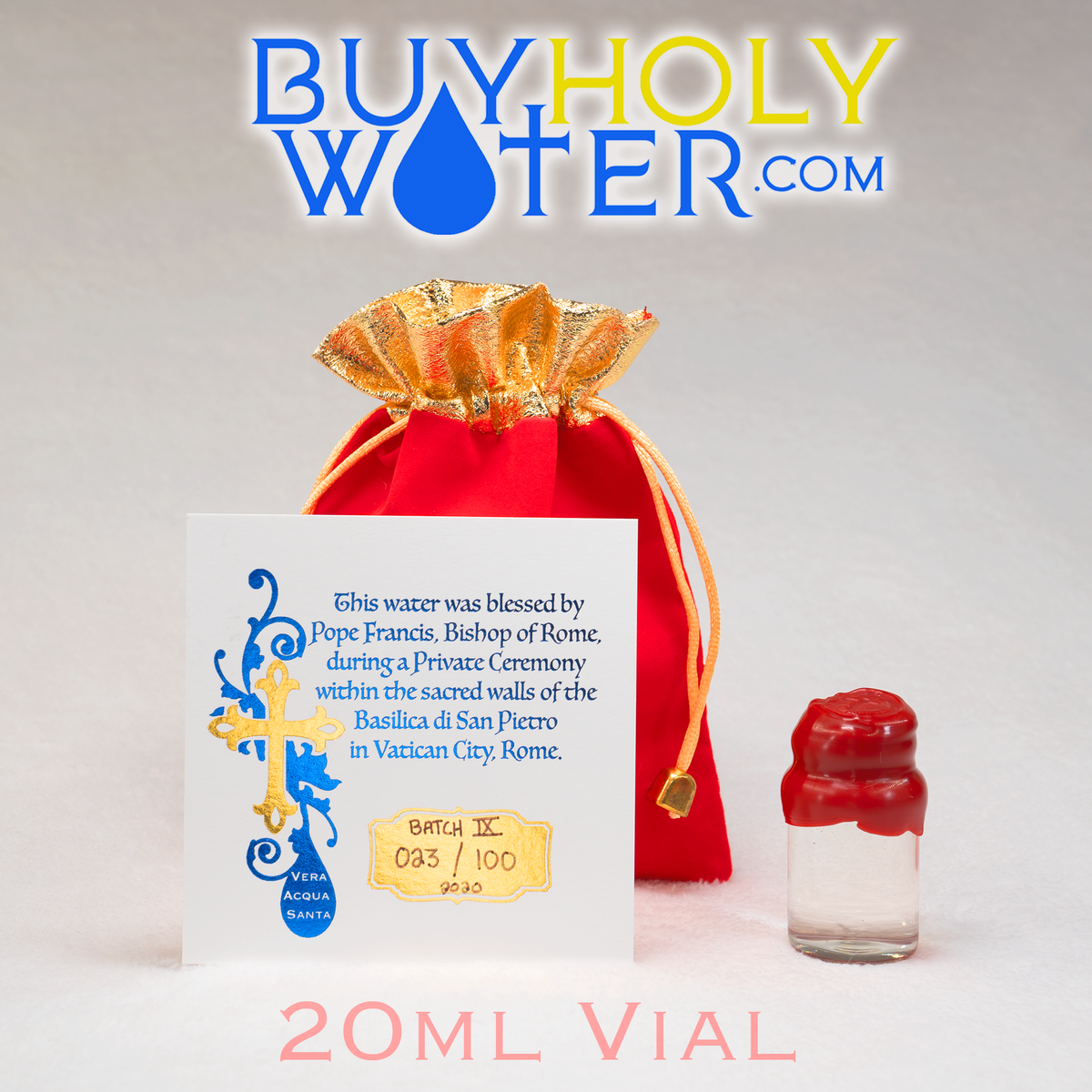 Pure Holy Water • Authentic Wax Sealed 20mL Cork Vial – BHW