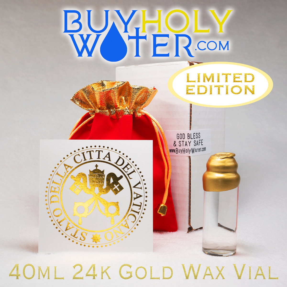 Gold Series Holy Water • Limited Edition 40mL Cork Vial – BHW