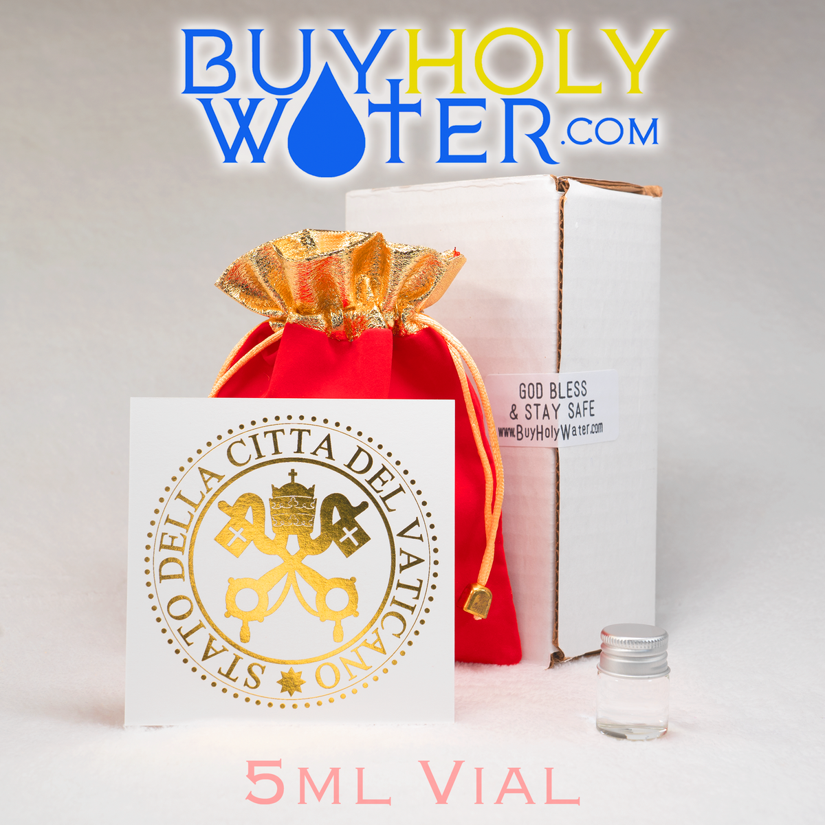 Holy Water 5mL Vial • Authentic Vatican Import – BHW