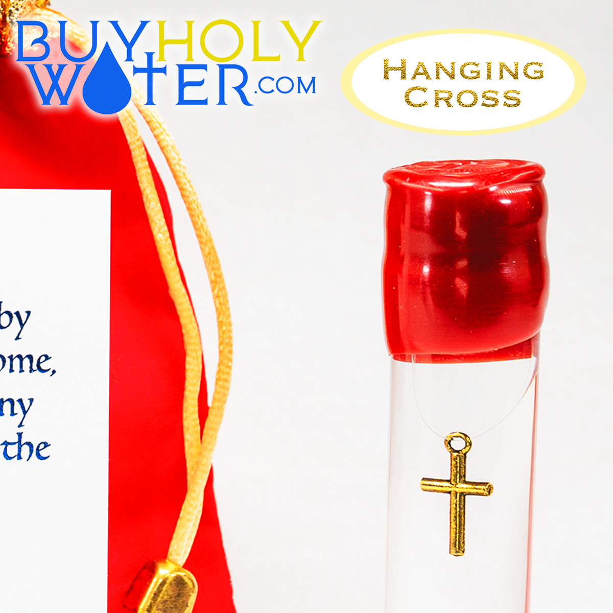 Holy Water Hanging Cross 5ml Vial – BHW