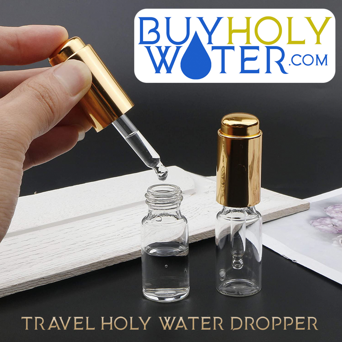Holy Water Vial Travel Dropper • 15mL Vial Catholic Gift Religious – BHW